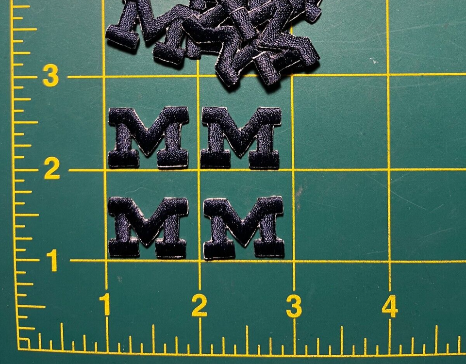 Michigan patches u of michigan WOLVERINES patch 7/8" wide Block M PATCH ...