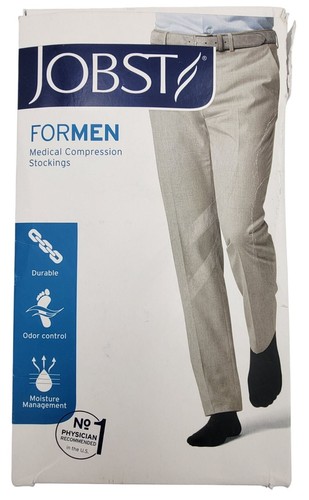 Jobst For Men Medical Compression Stockings XL Black 30-40 mmhg Thigh ...