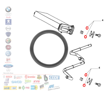 ANELLO GUARNIZIONE TENUTA ORIGINALE FIAT 500 PUNTO BRAVO MAREA ALFA ...