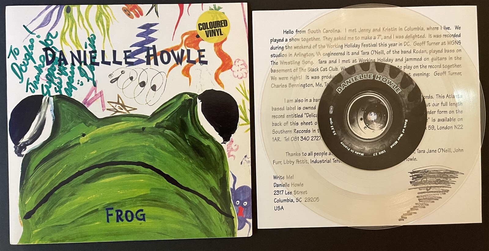 Danielle Howle signed Frog 7" vinyl! Lay Quiet Awhile - Demillia w COA ...