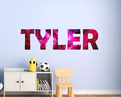 Personalized Name Outer Space Wall Sticker Galaxy Wall Decals For Kids ...