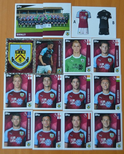 2019 TOPPS PREMIER LEAGUE; BURNLEY 15 STICKER SET. | eBay.de
