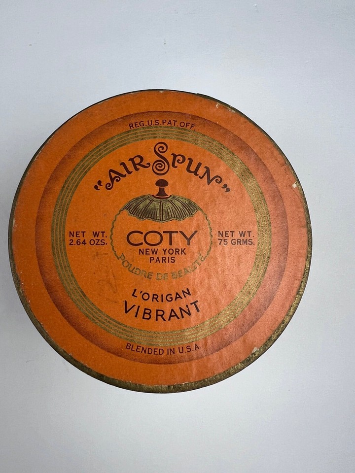 Vintage COTY Peach Face Powder R. Lalique Box Vibrant Air Spun NY 1930s ...