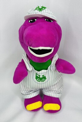 Fisher Price Barney Plush Doll Toy Train Conductor Hat Outfit 14" | eBay