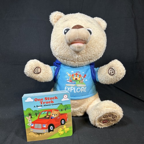 Spark Musical Light Up 14" Plush Bear w/Blue Explore Backpack (Works ...