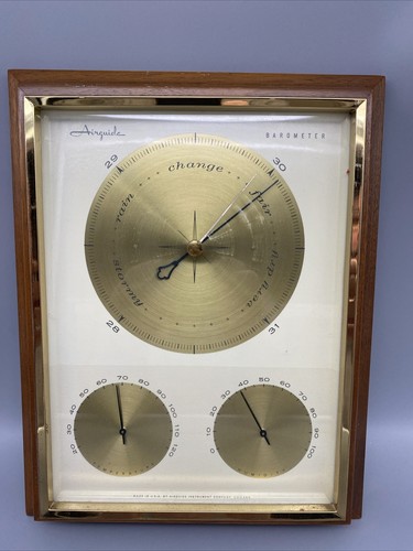Airguide Barometer Temperature Humidity 13" x 10.5" Vintage | eBay