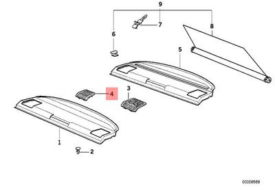 Genuine BMW E31 E36 Coupe Sedan Rear Window Shelf Grille OEM ...