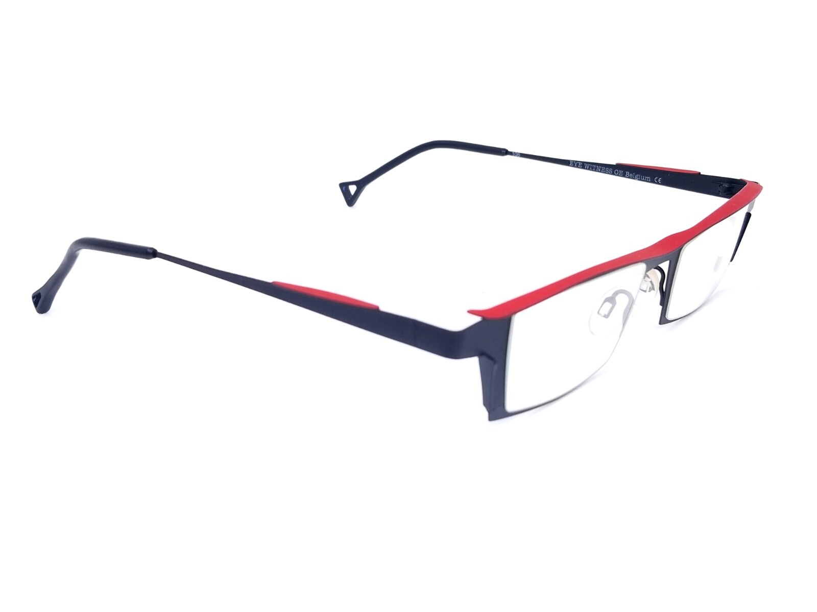 Theo Belgium NOS Eyewitness OE 106 Black/Red Titanium Eyeglass Frame 43 ...