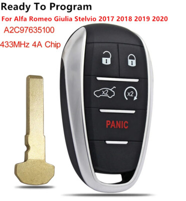 for Alfa Romeo Giulia Stelvio 5 Button Smart Key Remote Fob UNLOCKED ...