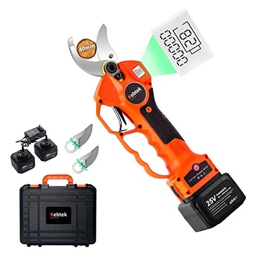 Kebtek Professional Pruning Shears Battery Powered, 25V, 55% OFF
