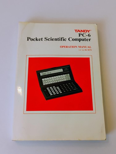 Tandy Pc-6 Pocket Scientific Computer -26-3672 Operation Manual | eBay