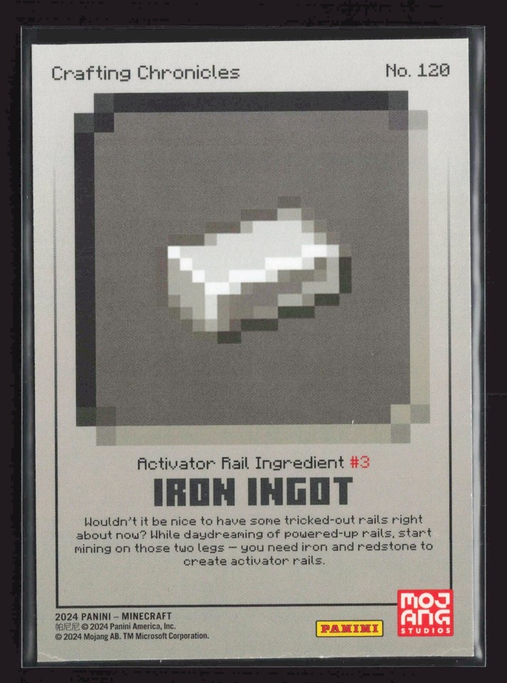 2024 Panini Minecraft - Crafting Chronicles Cubic Foil - #120 Iron ...