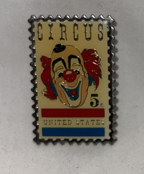 USPS Jonathan Grey Circus Clown US 5¢ Postage Stamp Pin Collectible 1 ...