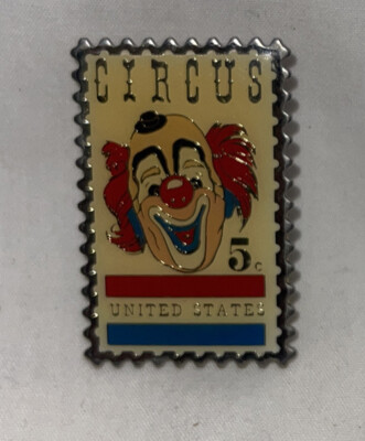 USPS Jonathan Grey Circus Clown US 5¢ Postage Stamp Pin Collectible 1 ...