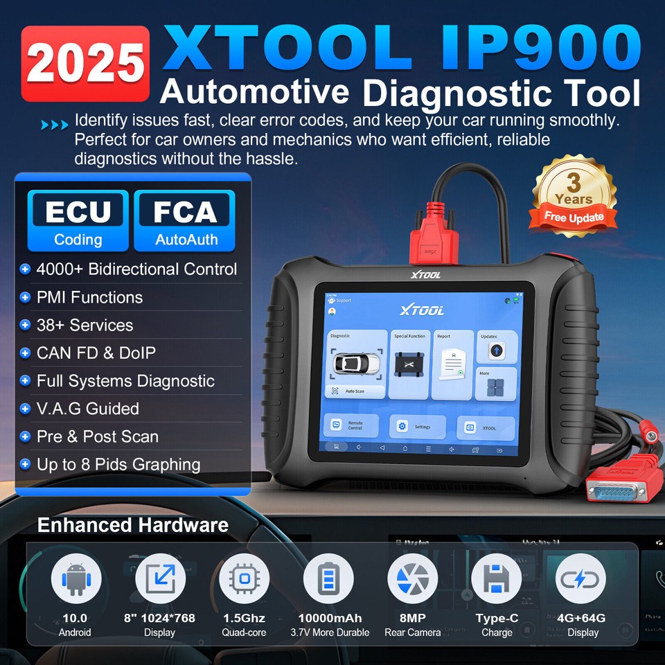 2025 XTOOL IP900 FCA Scanner Car Full Diagnostic Tool Bidirectional E ...