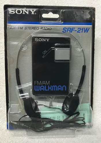 Vintage SONY WALKMAN Model SRF-21W Transistor FM Stereo / AM Radio w ...
