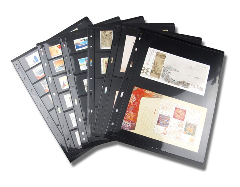 10 Sheets Stamp Pages Collector Stamp Collecting Album Binder Standard ...