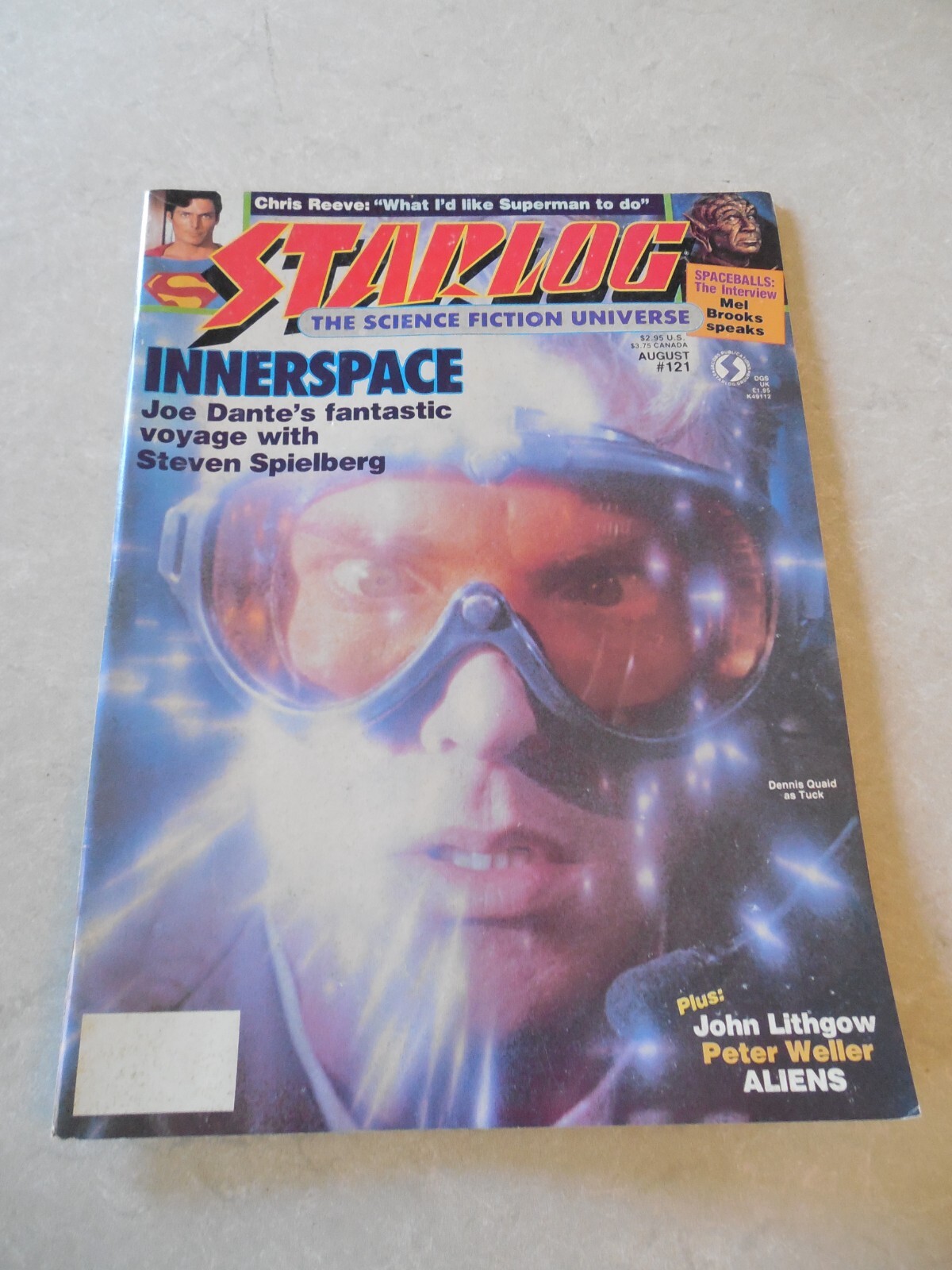 STARLOG Magazine #121, 1987, DENNIS QUAID - INNERSPACE Cover Photo ...