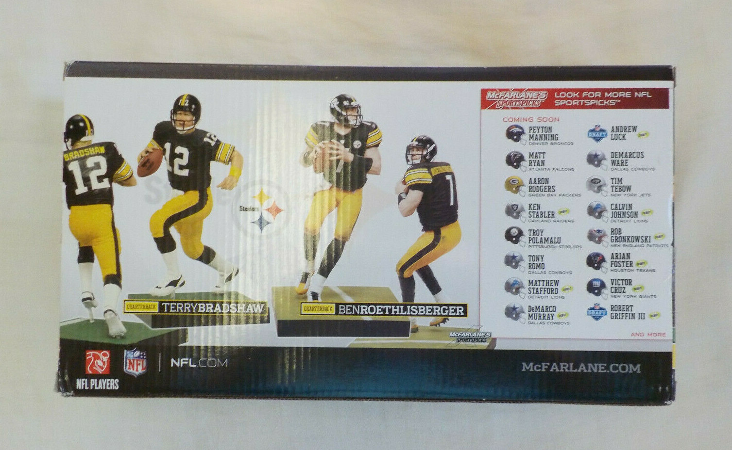 Steelers 2 Pack Action Figures T Bradshaw B Roethlisberger NIB ...