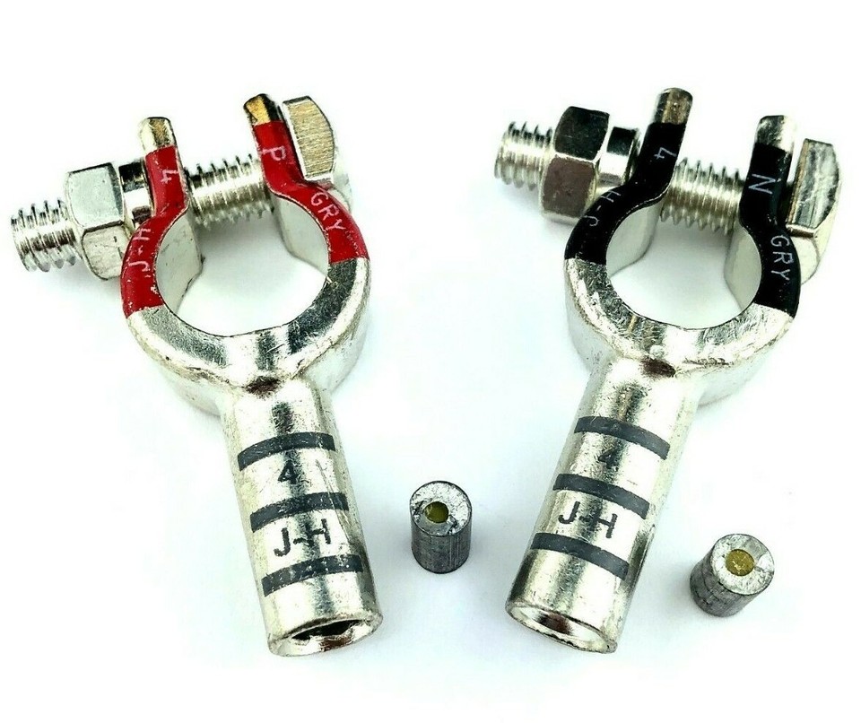Battery Cable Ends Copper Top Post Terminal Connectors Kit w Solder ...