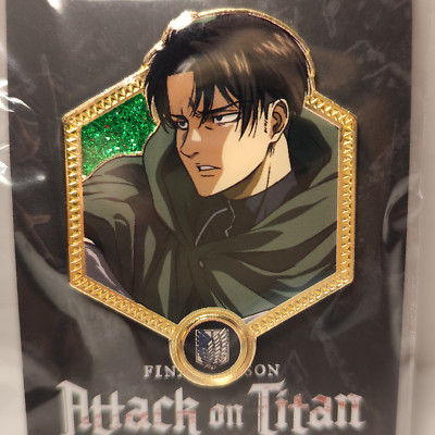 Attack On Titan Levi Ackerman Golden Series 2 Enamel Pin Full Color AoT ...