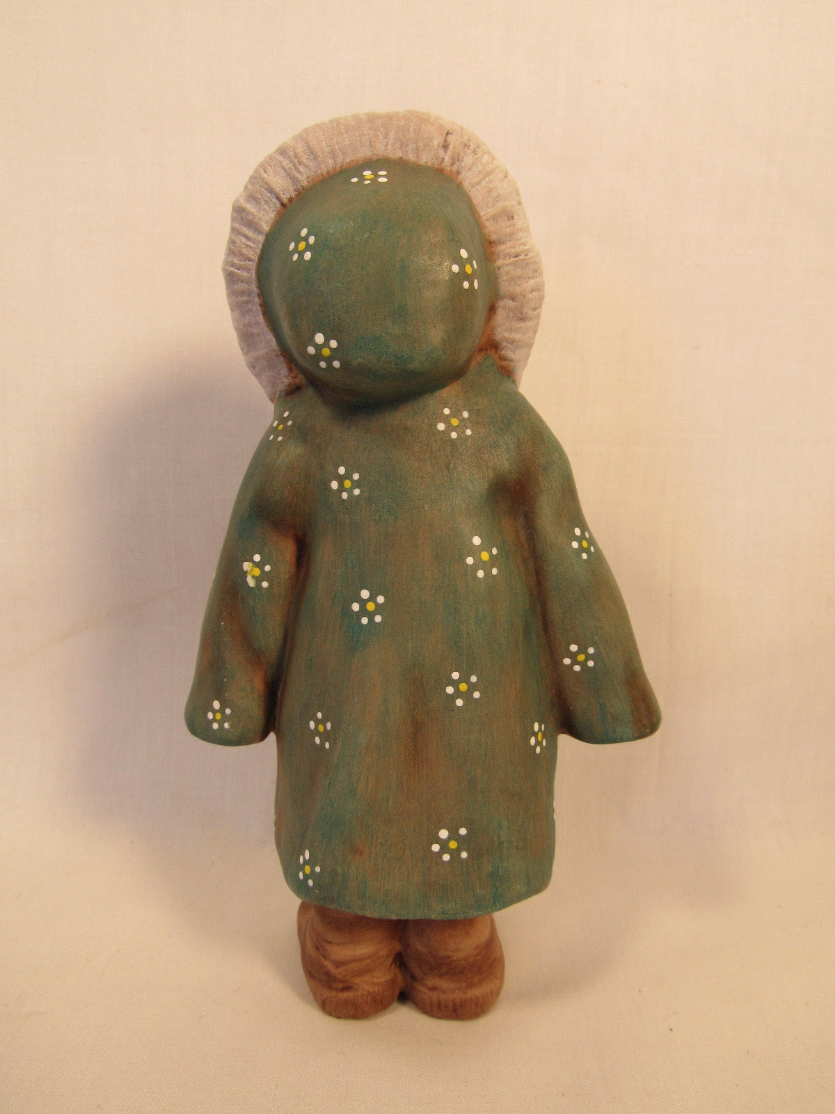 Vintage Juneau Alaska Inuit Eskimo Figurine Hand Painted Ceramic Artist ...