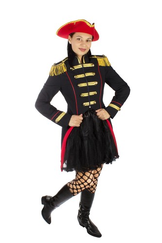Ladies Soldier Jacket Fancy Dress Costume Uniform Carnival Frock ...