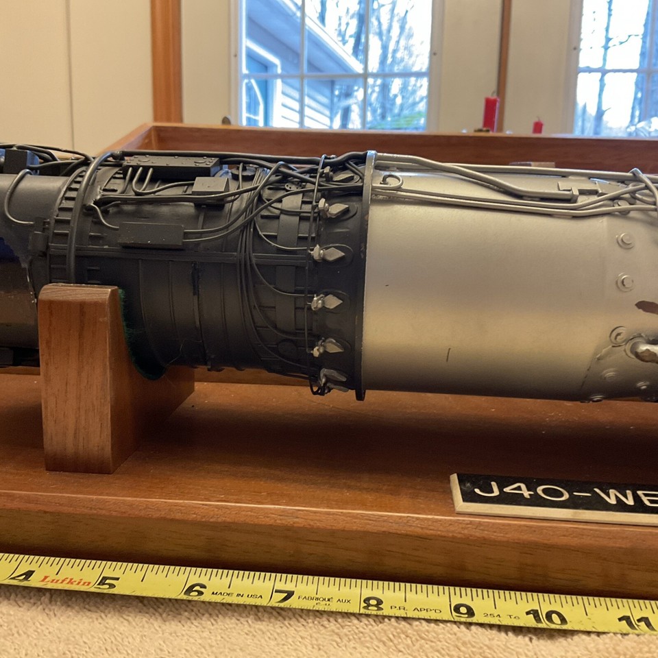 Westinghouse J-40 Jet Engine Display All Brass Corporate Built Detailed ...