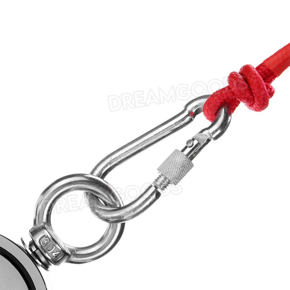 200Kg Salvage Strong Recovery Magnet Neodymium Hook Treasure Hunting ...