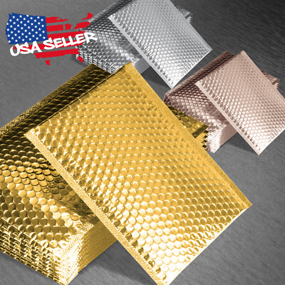 9"x12" Metallic Poly Bubble Mailers Shipping Mailing Padded Bags ...