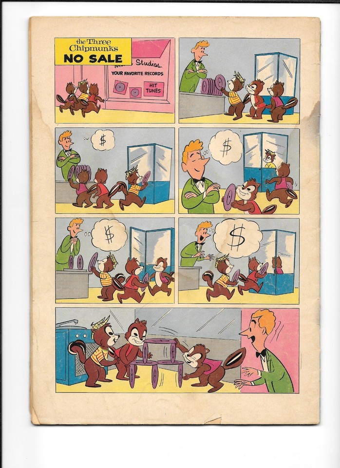 The Three Chipmunks #1 Four Color #1042 Alvin, Simon Theodore! Dell ...