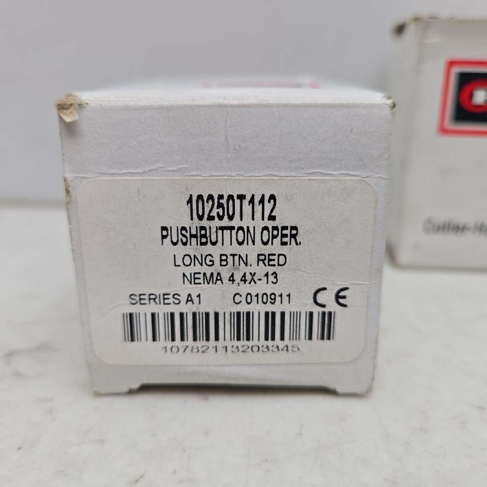 2 Pack Eaton Cutler Hammer 10250T112 Long Red Button Pushbutton ...