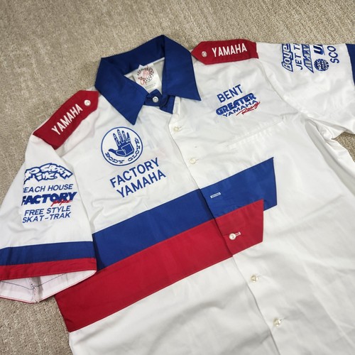 Vintage Yamaha Racing Team Shirt Men XL Grand Prix Embroidered Factory ...
