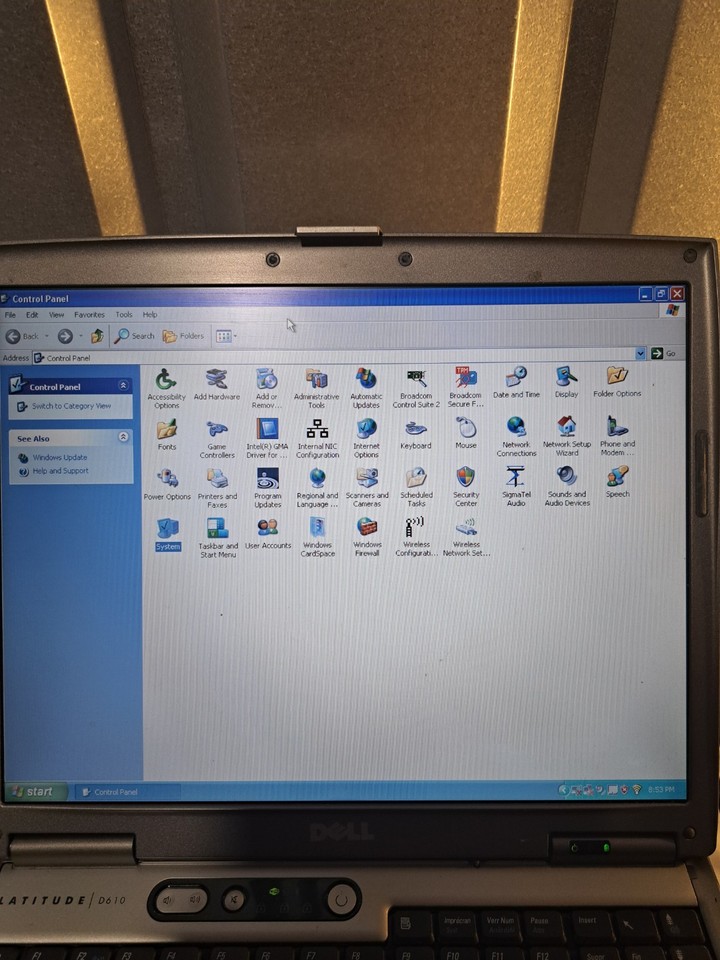 Dell Latitude D610 Windows-XP Laptop Parallel, Serial and PCMCIA Ports ...