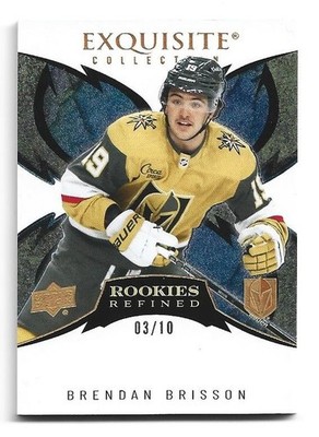 2024-25 Brendan Brisson 03/10 Exquisite Collection Rookies Refined Gold ...