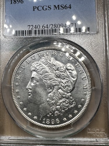 1896 MORGAN DOLLAR PCGS MS64 LOOKS PL AND UNDERGRADED | eBay