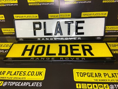 2 x 3D Gel Road Legal Number Plates AND 2 x RANGE ROVER Number Plate ...