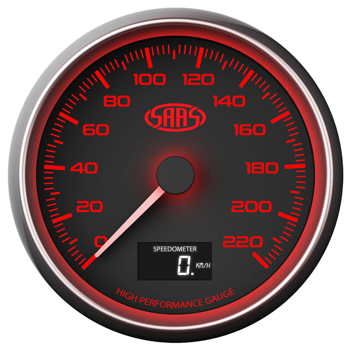SPEEDOMETER 0-220 KPH 3 1/2" 89MM IN DASH BLACK MUSCLE SERIES | eBay ...