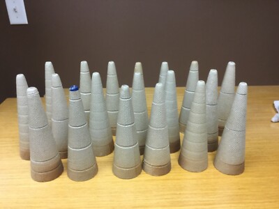 36 Antique Textile 9 1/4” Thread Cone Shaped Spools | eBay