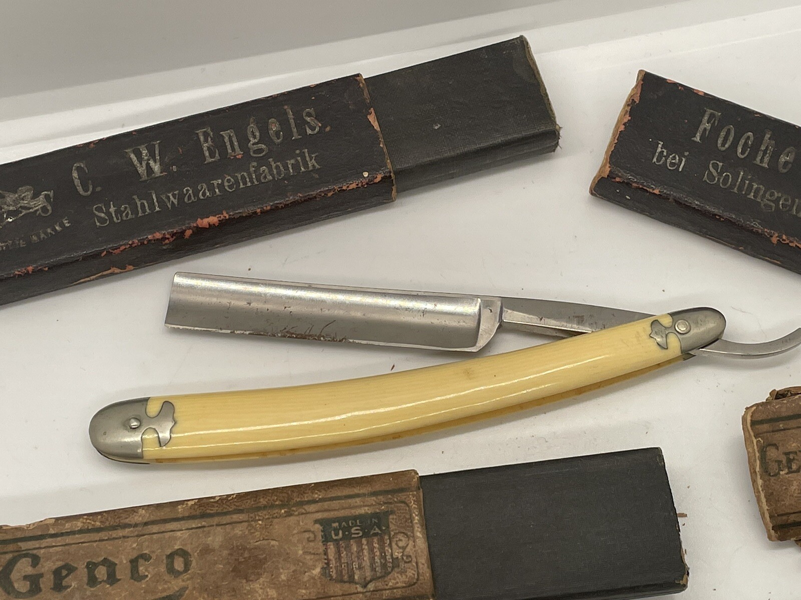 Vintage F.W. Engels Foche Solingen Germany German Straight Razor ...