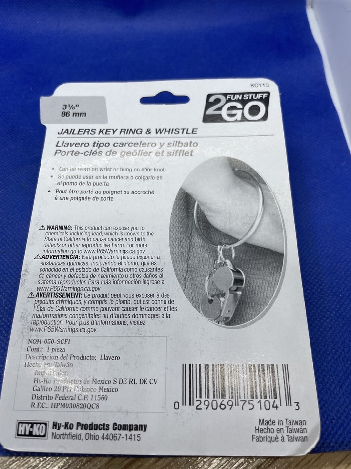 HY-KO jailers key ring & whistle | eBay