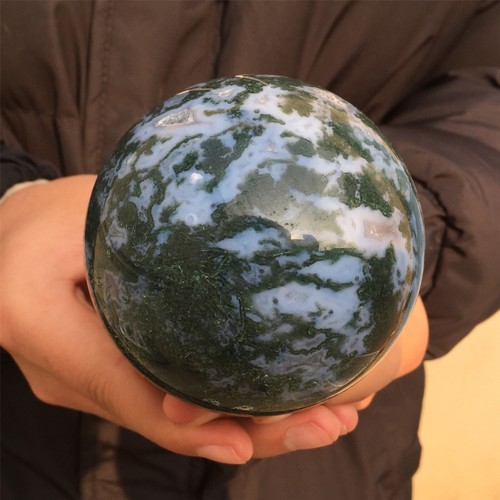 0.86kg Natural Water grass agate ball crystal quartz sphere reiki ...