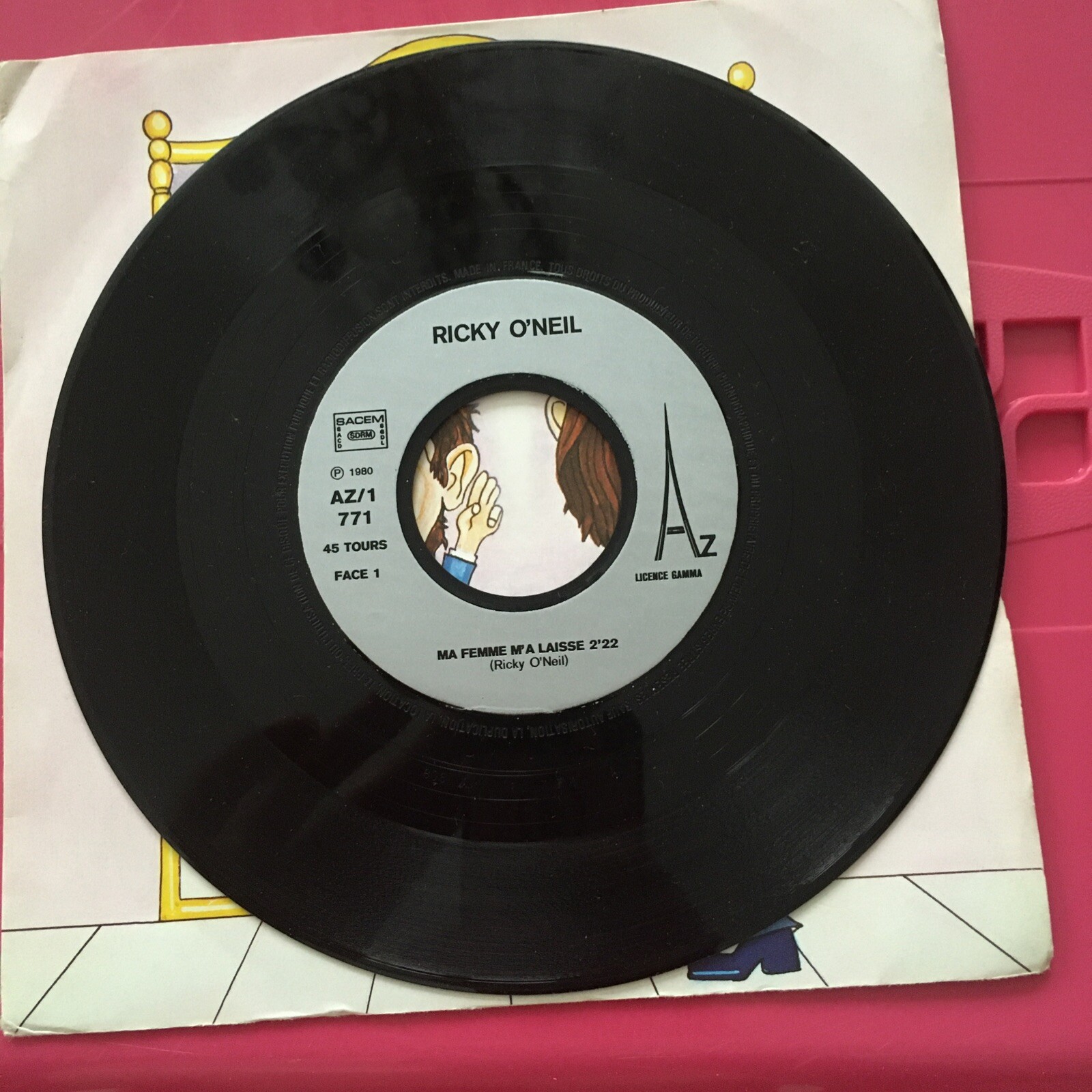 Vinyle, 45 Tours : RICKY O’NEIL, Un amour merveilleux, Ma femme m’a ...