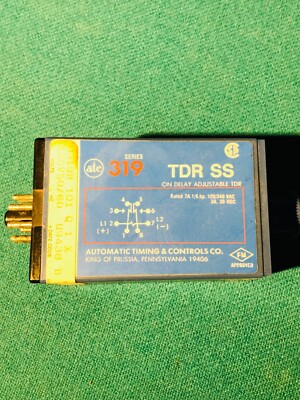 Time Delay relay, solid state, 120VAC, 0.1-10 sec delay ON. DPDT relay ...