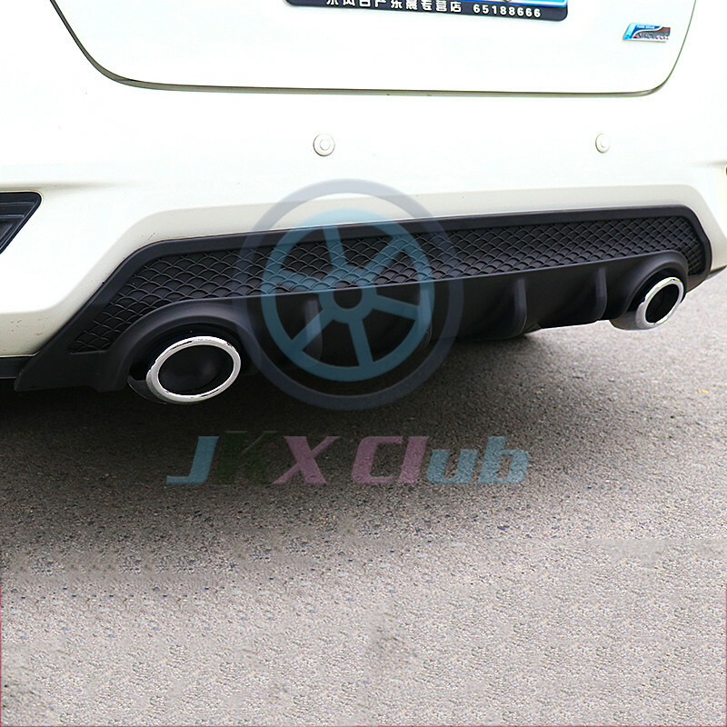 Black Rear Bumper Lip Diffuser Body Trim w/ Exhaust for Nissan Sentra ...