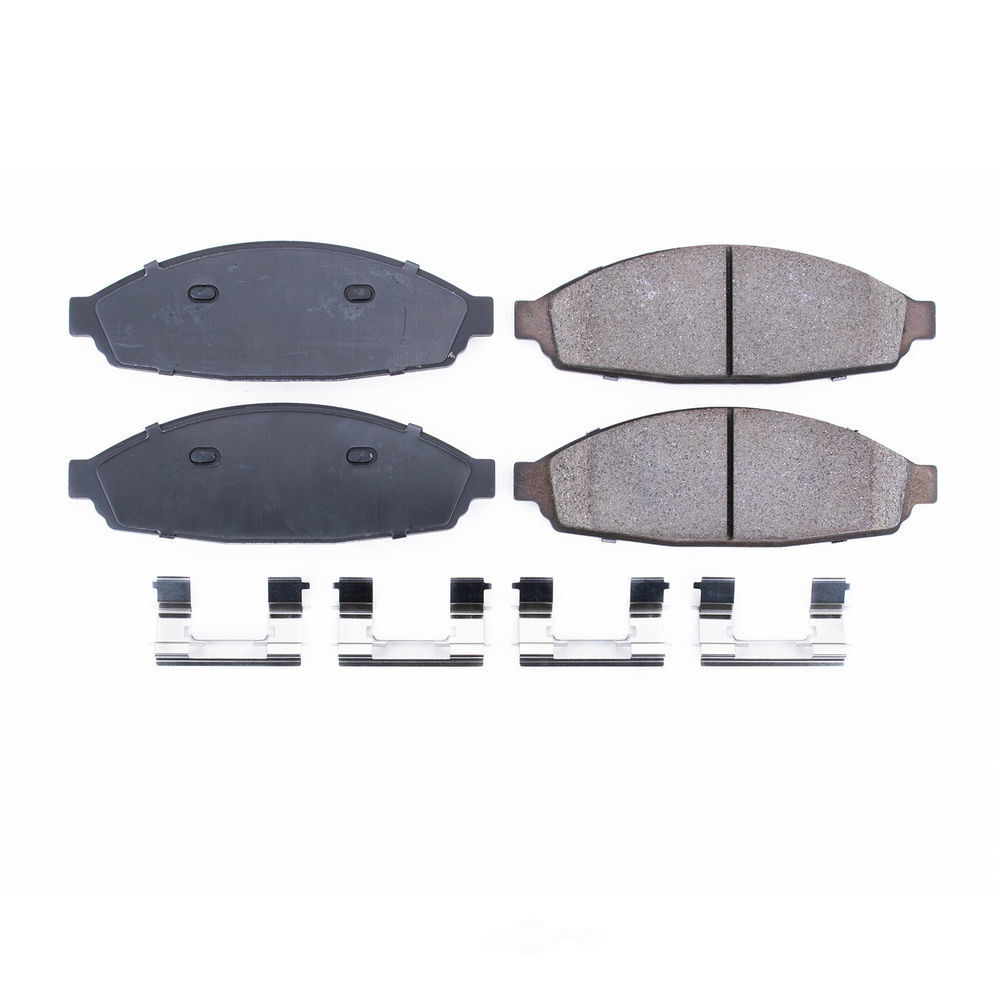 Disc Brake Pad Set-Front Z17 Low-Dust Ceramic Brake Pads with Hardware ...