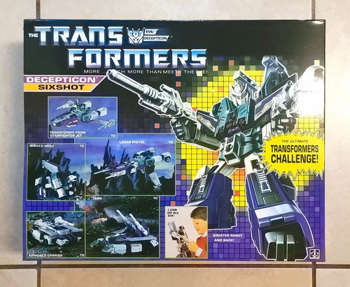 TRANSFORMERS G1 SIXSHOT US SELLER MISB RARE! DECEPTICON TOY ROBOT WOLF ...