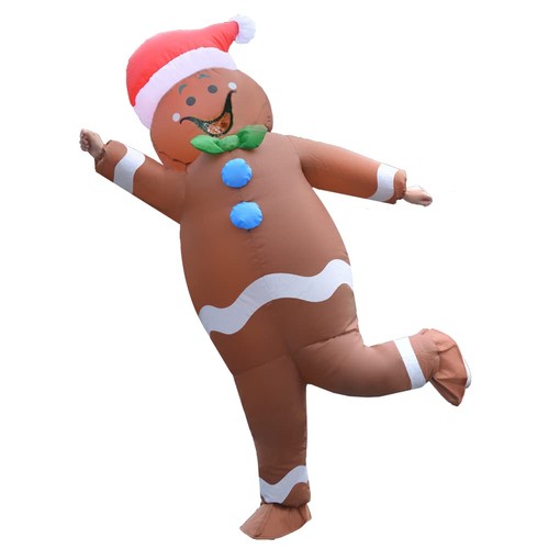 Inflatable Gingerbread Man Costume Fancy Dress Costume Halloween ...