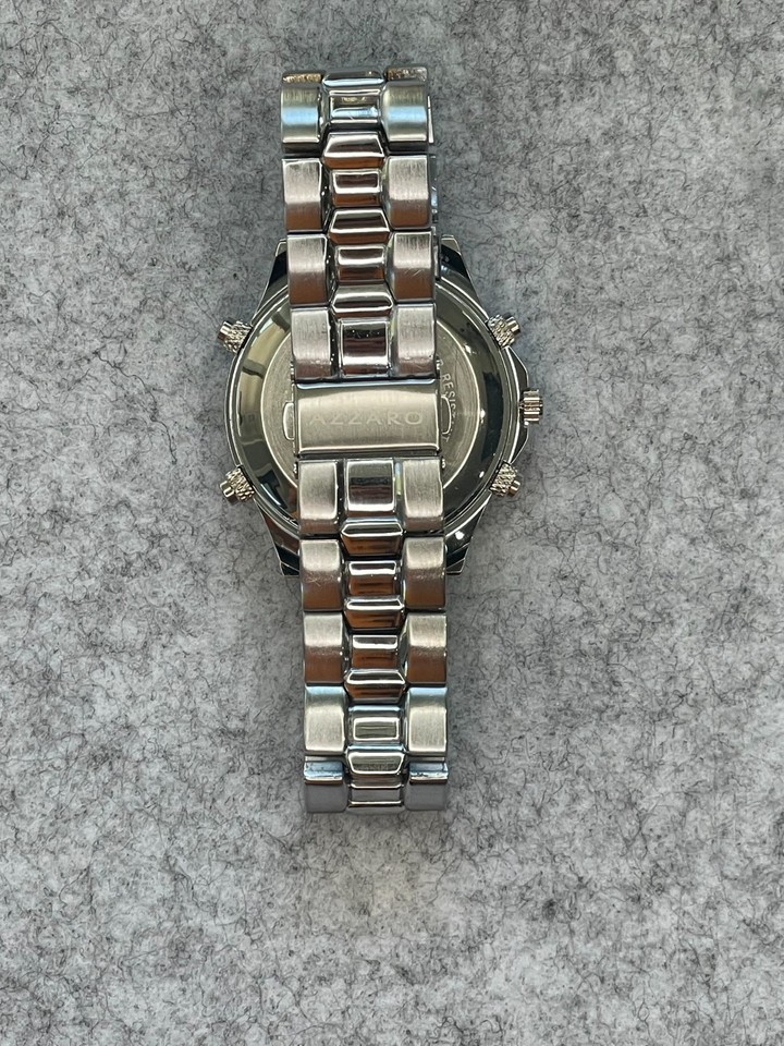 Azzaro Chrome Men's Watch - Chrono., Silver Dial, S.S. Case & Band, New ...