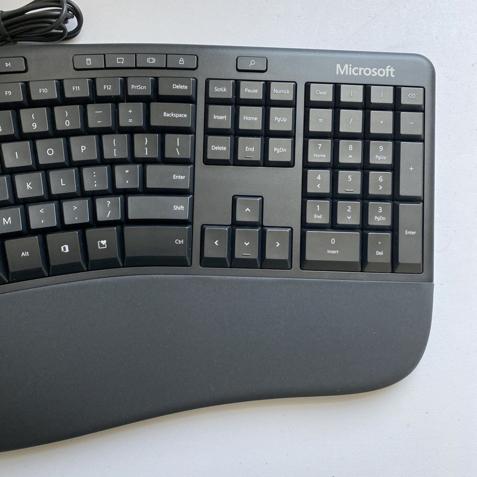 Microsoft - Wired USB Ergonomic Keyboard Model - 1878 - LXM-00001 | eBay